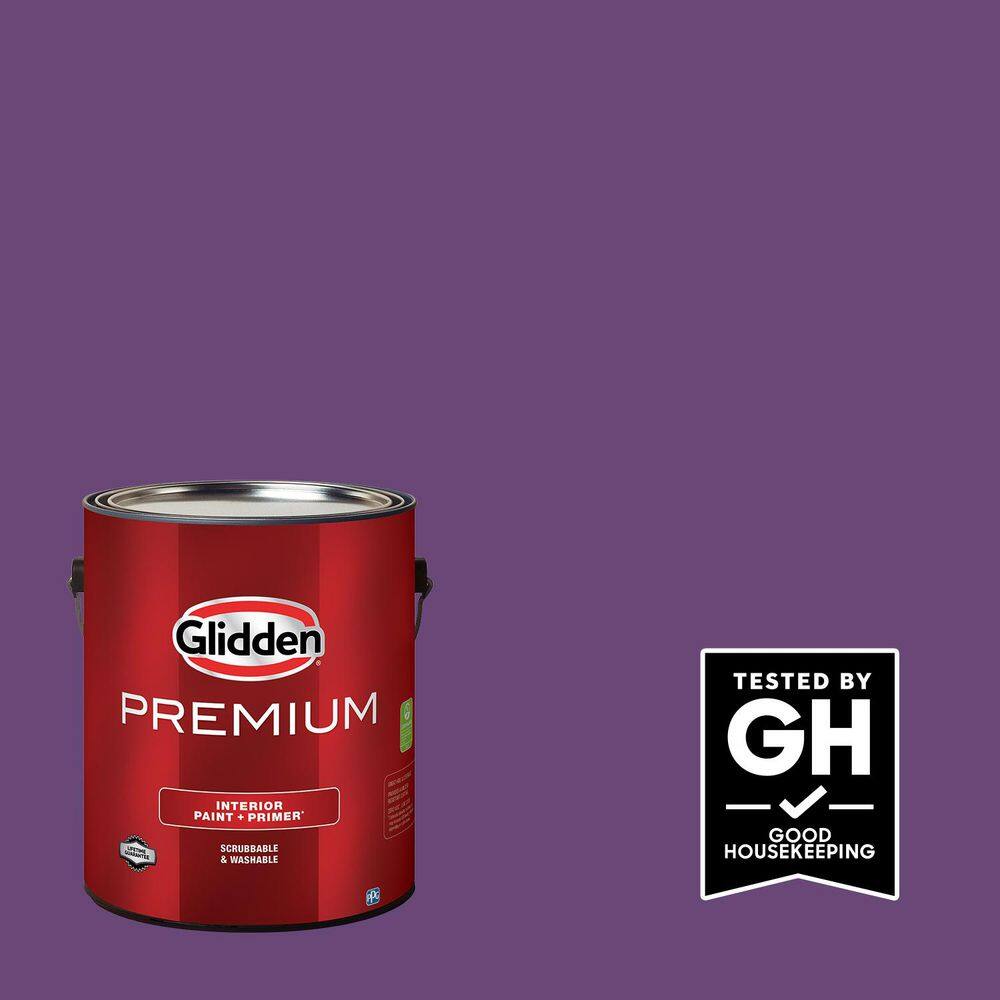 Glidden Premium 1 gal. PPG1176-7 Perfectly Purple Semi-Gloss Interior ...