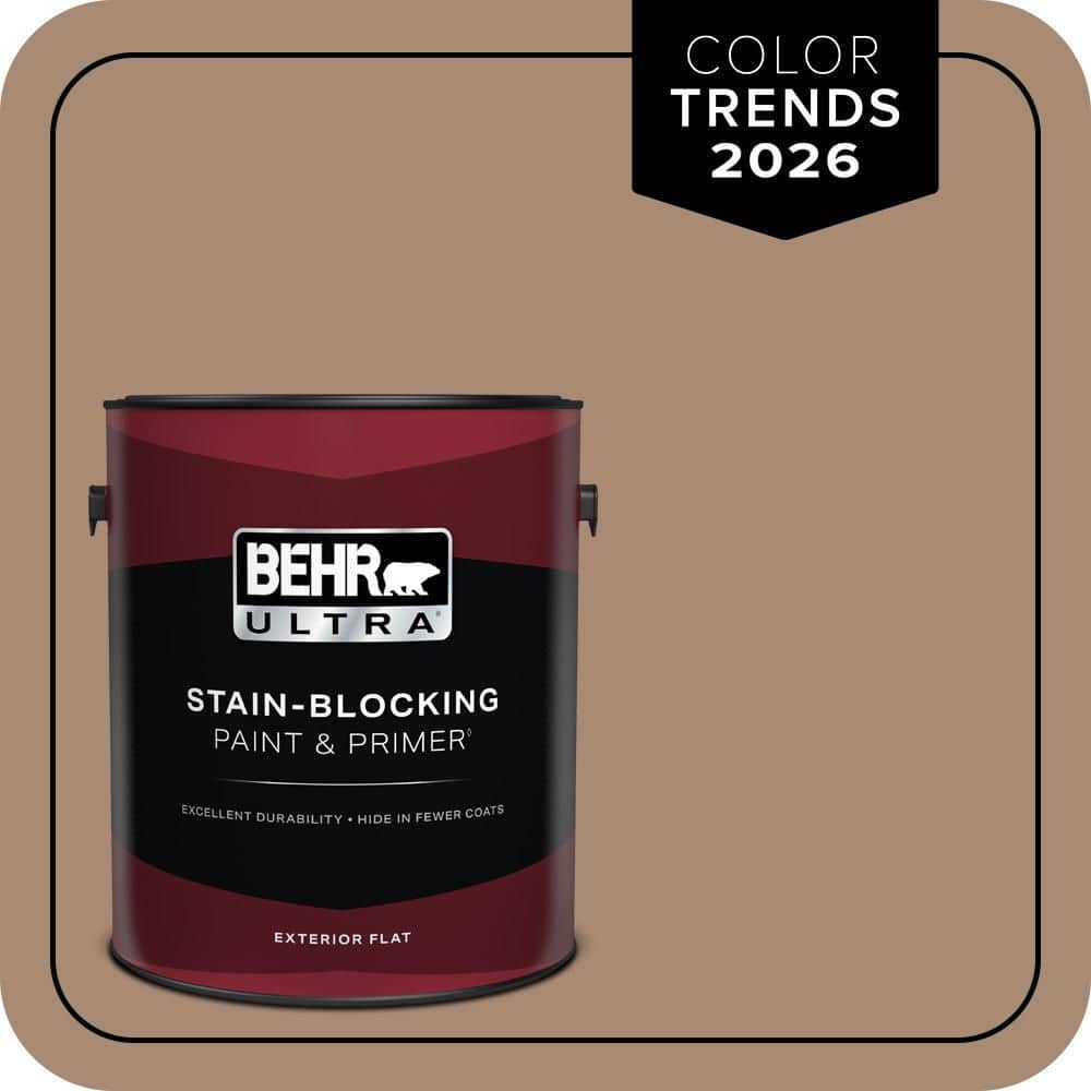 BEHR ULTRA 1 gal. #N240-5 Rodeo Tan Flat Exterior Paint & Primer 485401 ...