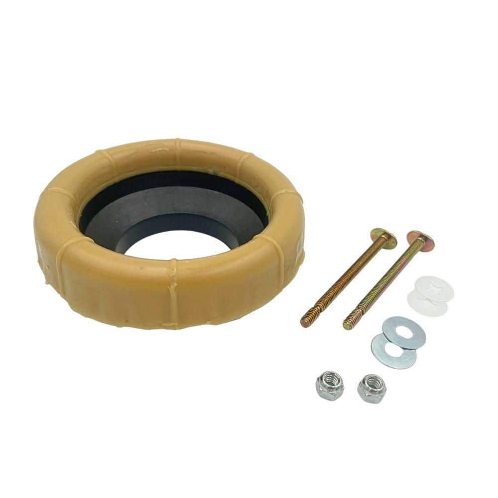 Everbilt 3 in. and 4 in. Adhesive Toilet Wax Ring Kit with E-Z Snap ...