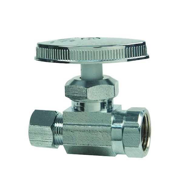 Everbilt 3/8 in. FIP x 3/8 in. O.D. Compression Brass Multi-Turn ...