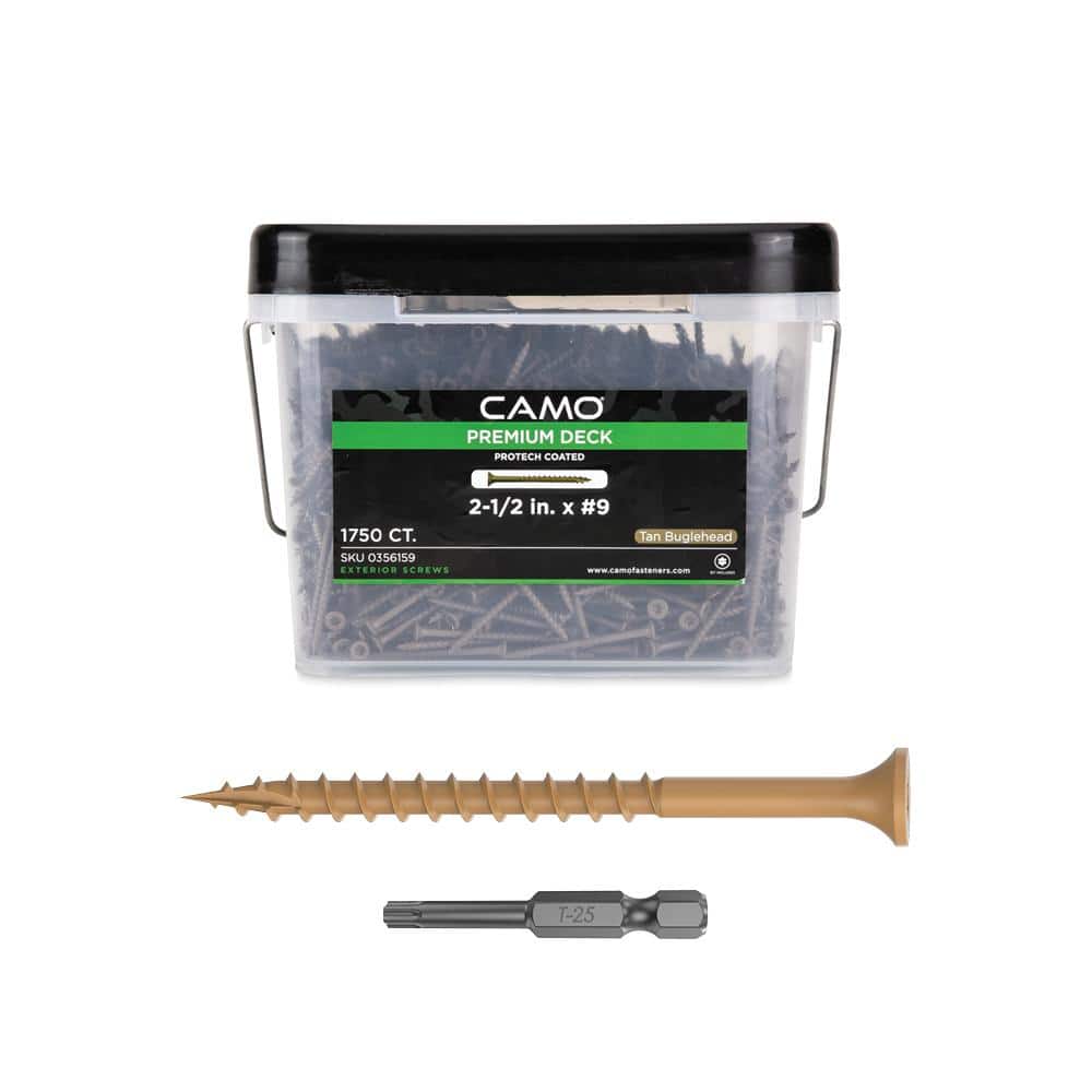 CAMO 2-1/2 in. #9 Tan Star Drive Exterior Bugle Head Wood Deck Screws ...