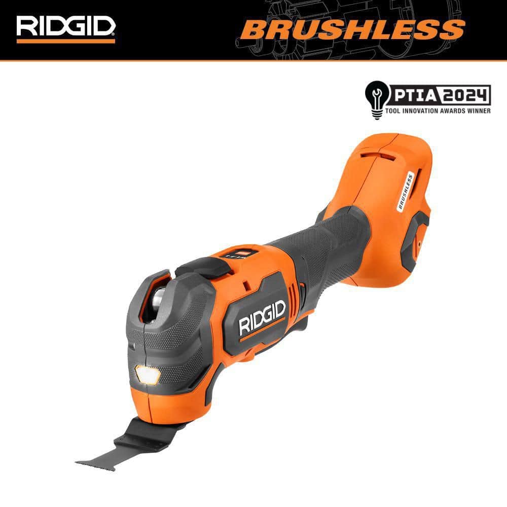 RIDGID 18V Brushless Cordless Multi Tool Tool Only R86242B The Home Depot