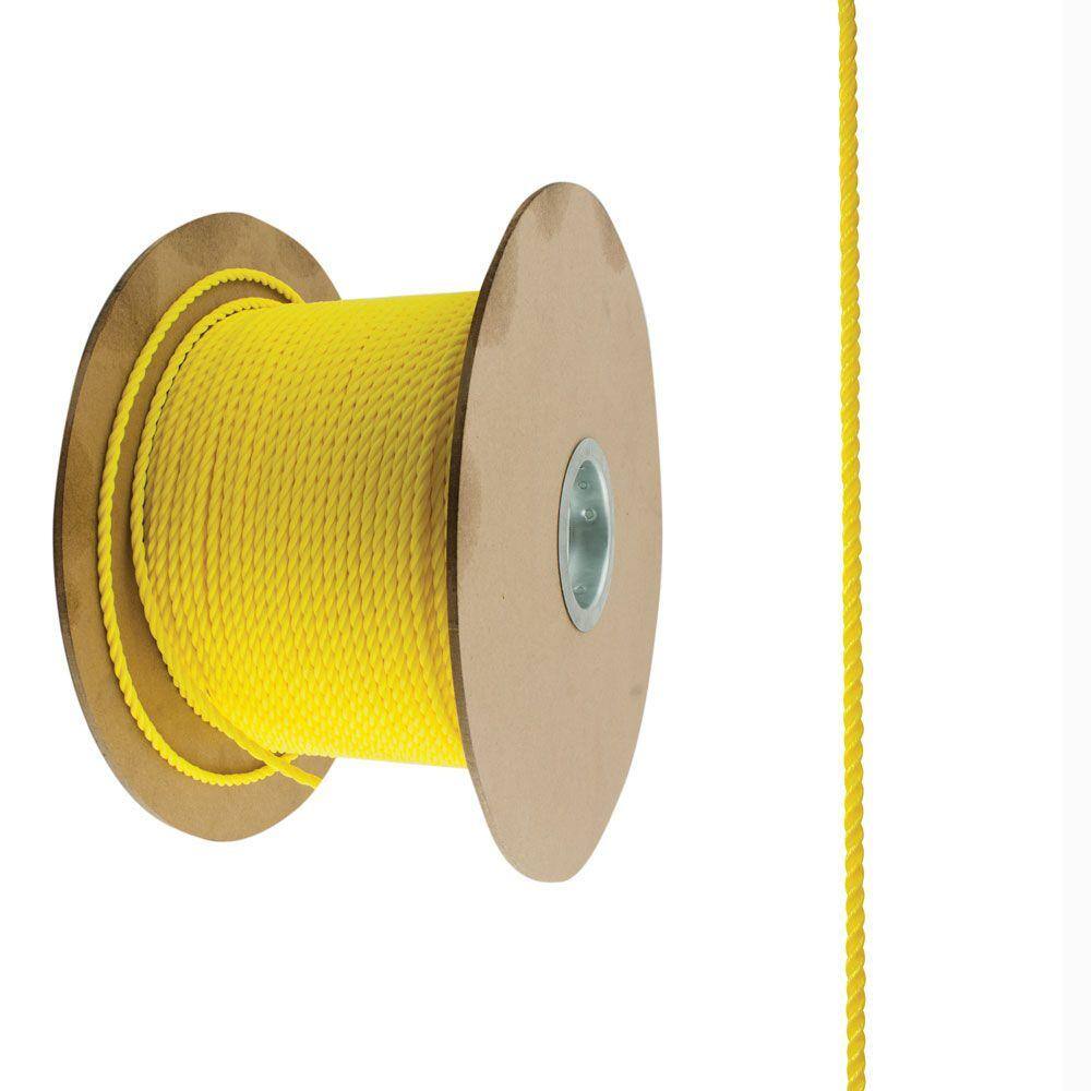 Everbilt 3/4 in. x 150 ft. Yellow Twisted Poly Rope 14050 - The Home Depot