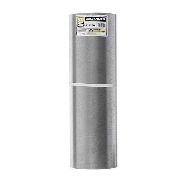 Gibraltar Building Products 20 in. W. x 50 ft. Galvanized Steel Roll ...