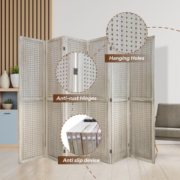 6 Panel Room Divider Screen Room Divider 6 Panel 6 Ft Tall, Foldable