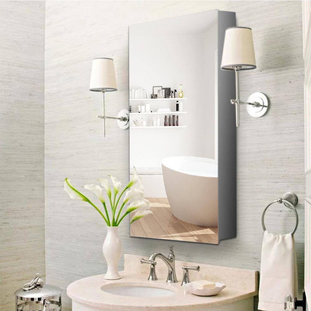 Andrea 15 in. W x 26 in. H Large Rectangular Recessed or Surface Mount ...