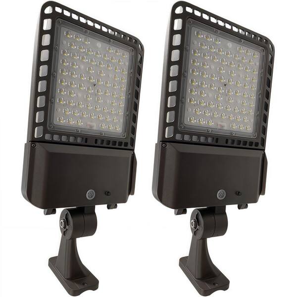 KOAOEIRS Outdoor Bronze 1500-Watt Equivalent Integrated LED Arm Mount ...
