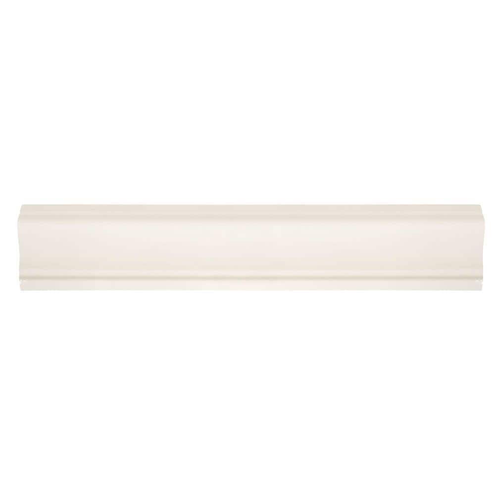 Jeffrey Court Royal Cream 2 in. x 12 in. Gloss Ceramic Wall Crown Tile ...