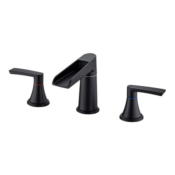 GIVING TREE Widespread 2-handle Bathroom Faucet with Waterfall ...