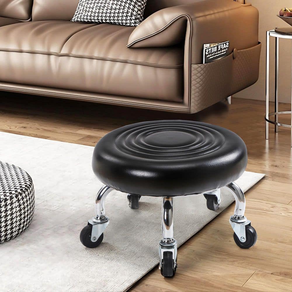 Reviews for VECELO Ergonomic PU Leather Foot Rest Ottoman Stool for ...