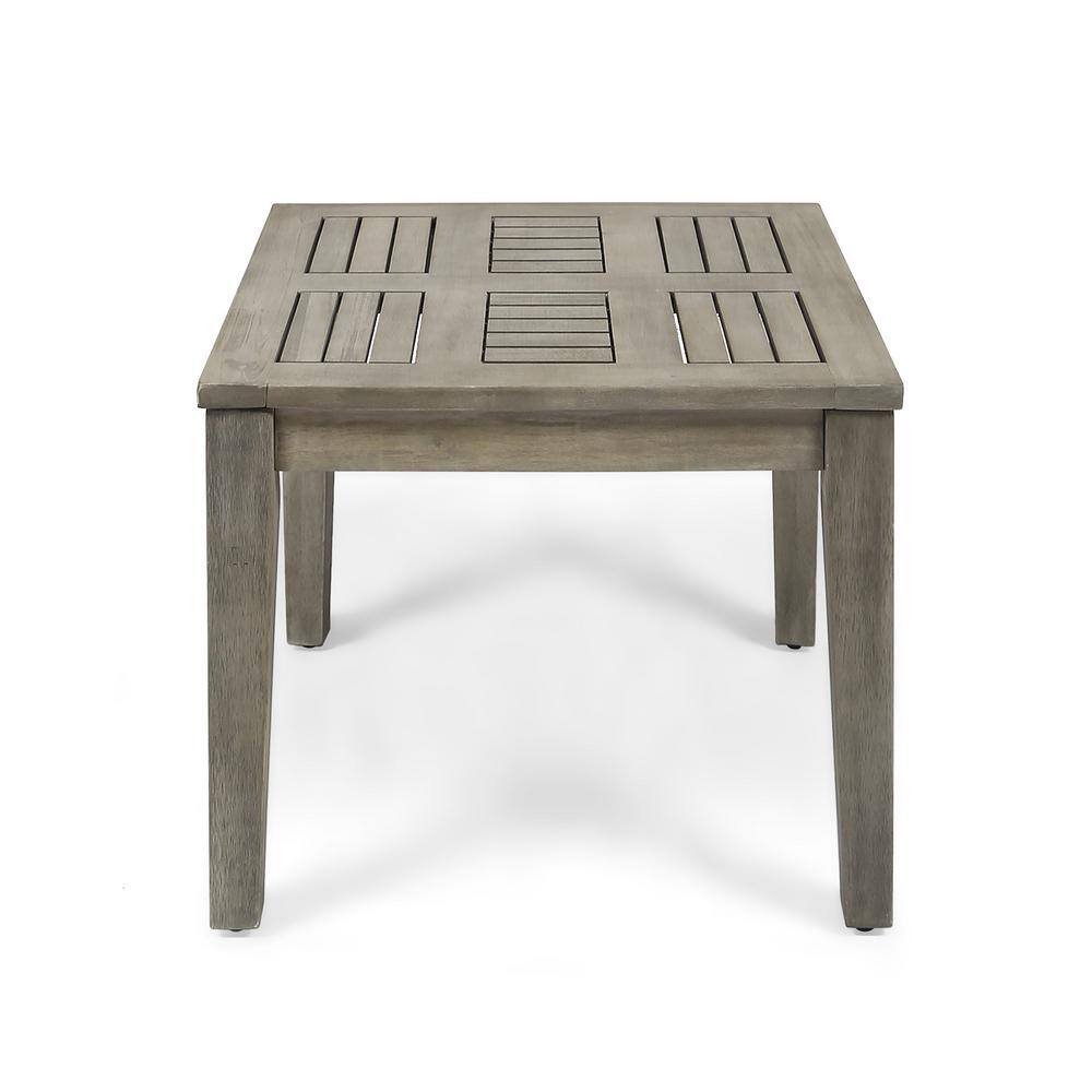 TANKY TRADING INC Wooden outdoor side table for lawn patio garden grey ...