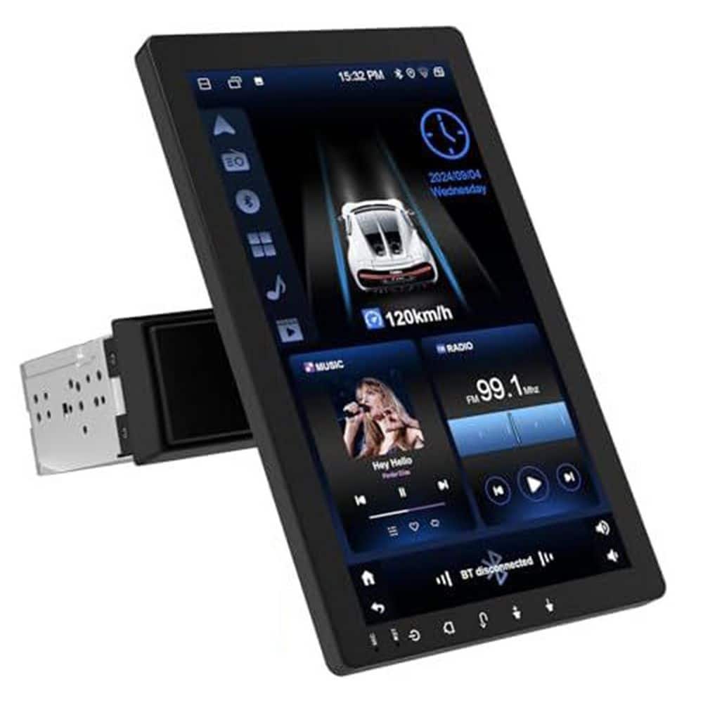 Vrbgify Android 13 10.1 in Rotatable Touch Screen Car Stereo Single Din ...