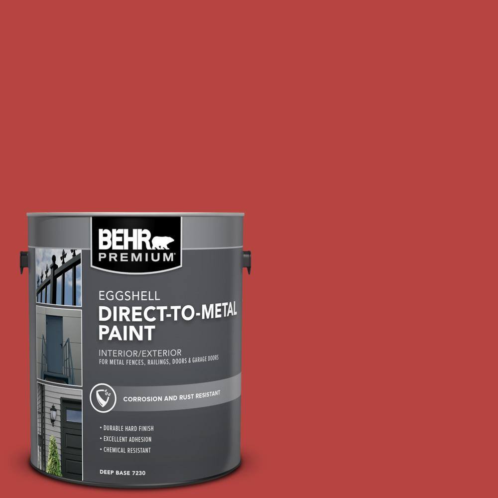 BEHR PREMIUM 1 gal. #OSHA-5 OSHA SAFETY RED Eggshell Direct to Metal ...