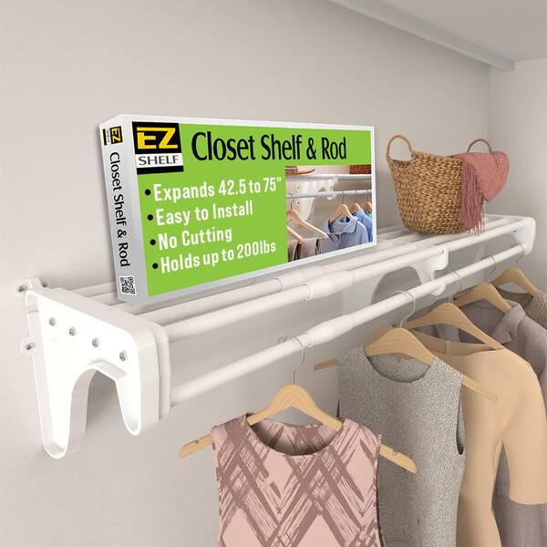 Have a question about EZ Shelf 12 ft. Steel Closet Organizer Kit with 2 ...