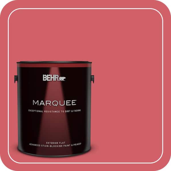 BEHR MARQUEE 1 gal. #140B-6 Italiano Rose Flat Exterior Paint & Primer ...