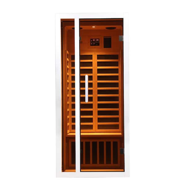 Vanity Art 1-Person Extendable Indoor FAR Infrared Sauna Bluetooth ...