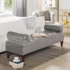 Jennifer Taylor Lewis Opal Grey Entryway Bench 2435-865 - The Home Depot