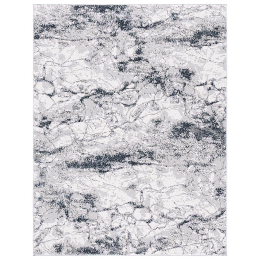 SAFAVIEH Alenia Gray/Dark Gray 5 ft. x 7 ft. Marble Area Rug ALN111F-5 ...