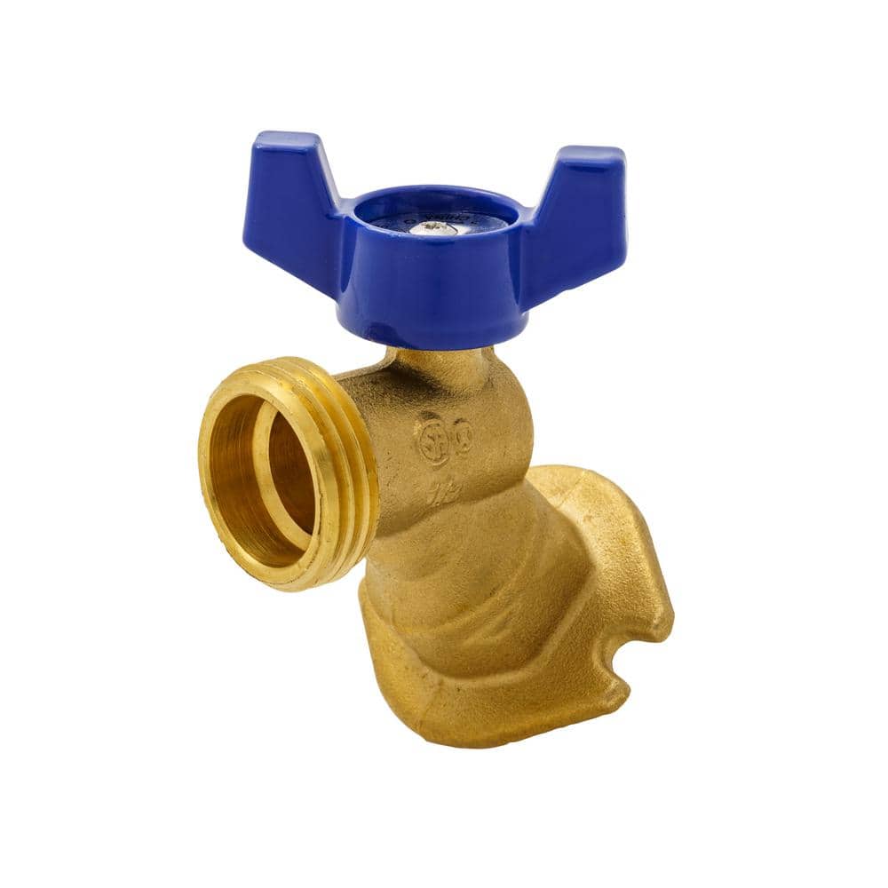 Everbilt 1/2 in. Brass FIP x MHT Quarter-Turn Sillcock Valve with ...