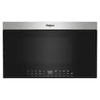 Whirlpool 30 in. 1.1 cu. ft. Air Fry Over-the-Range Flush Built-In Microwave in Fingerprint ...