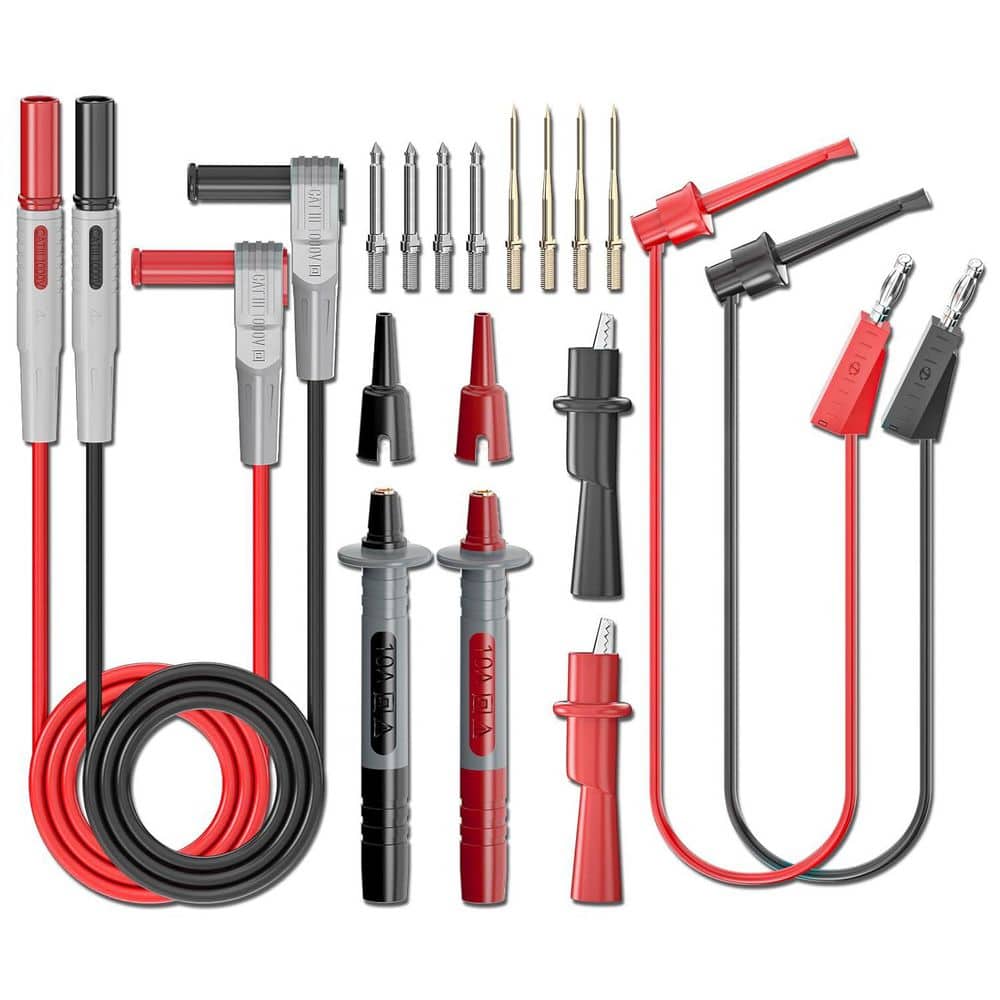 EKIEUDL 20-Piece Precision Multimeter Test Leads Set with Alligator ...