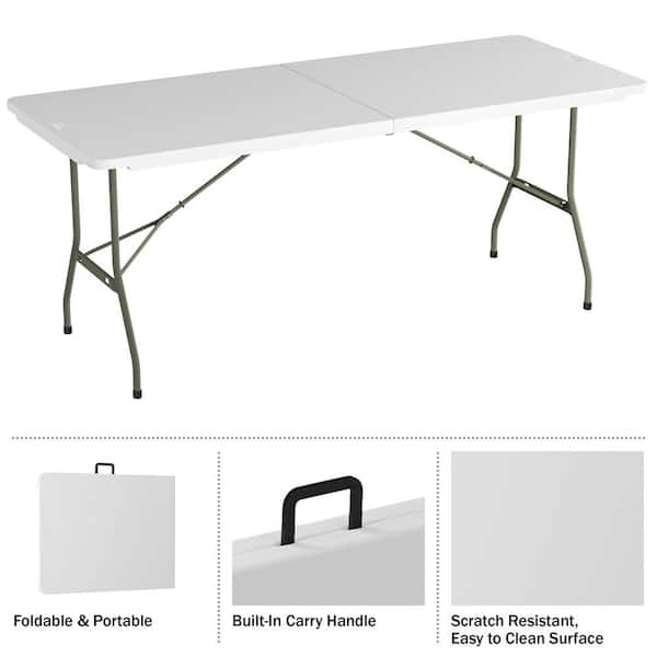 Home Depot 6 Ft Folding Table Lifetime Lifetime 6 Ft. Black Resin