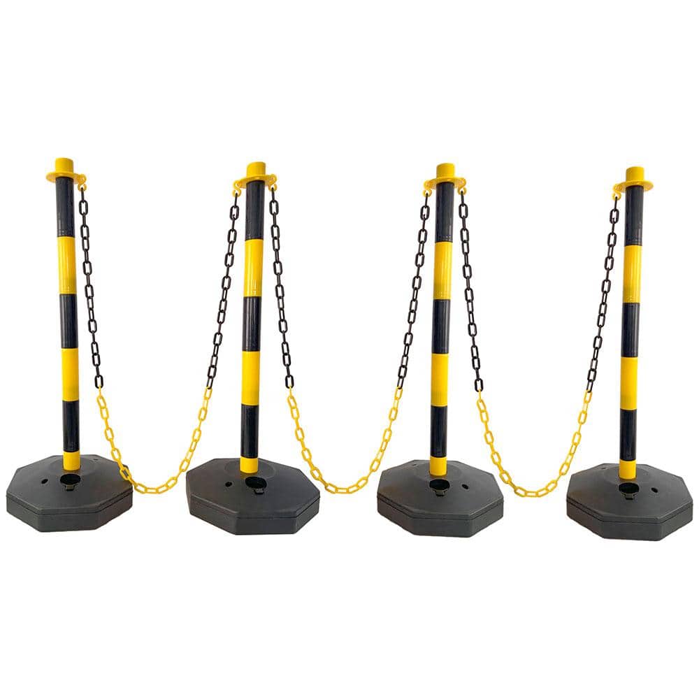 Misopily 4-Pack Traffic Delineator Post Cones with Fillable Base ...