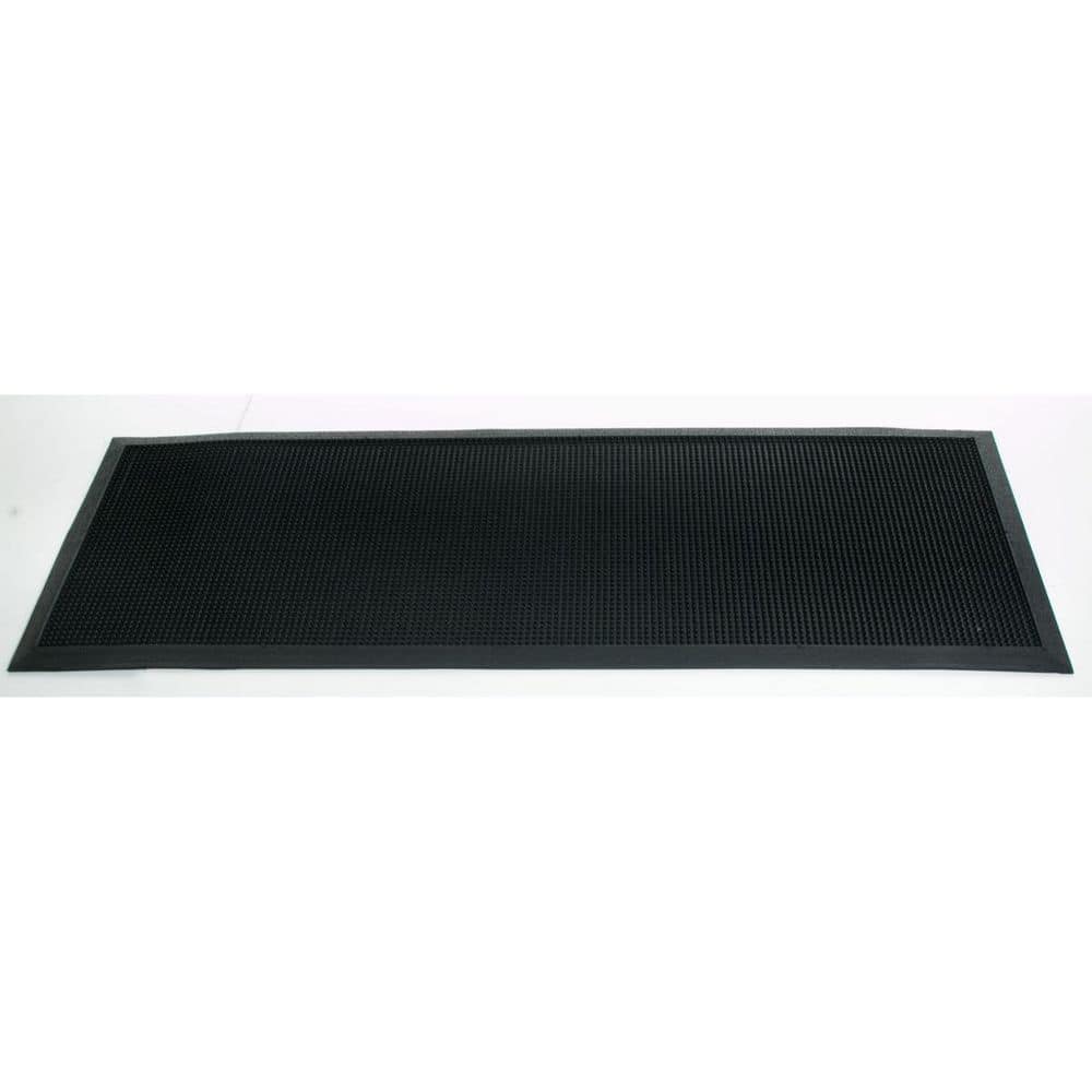 HomeRoots 47 in. x 18 in. Black Rubber Outdoor Door Mat 2000573965 ...