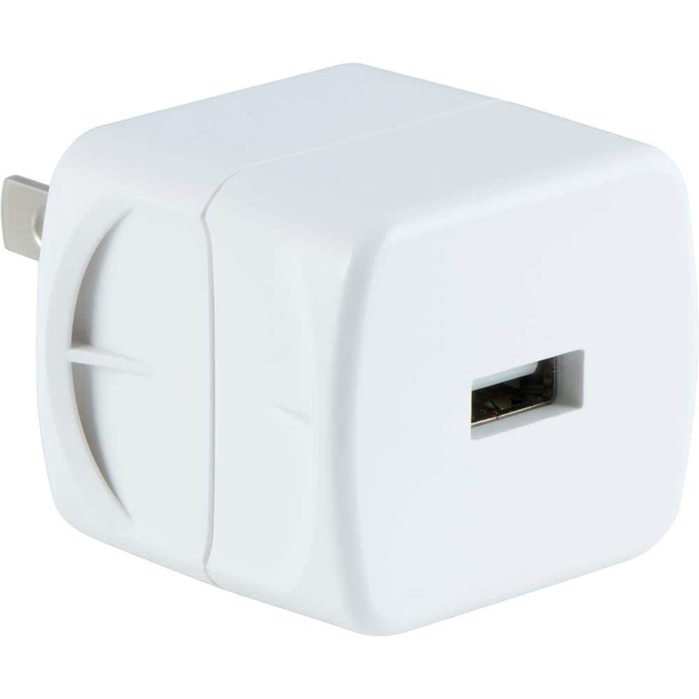 GE USB Wall Charger with Folding Prongs, White 35102 - The Home Depot