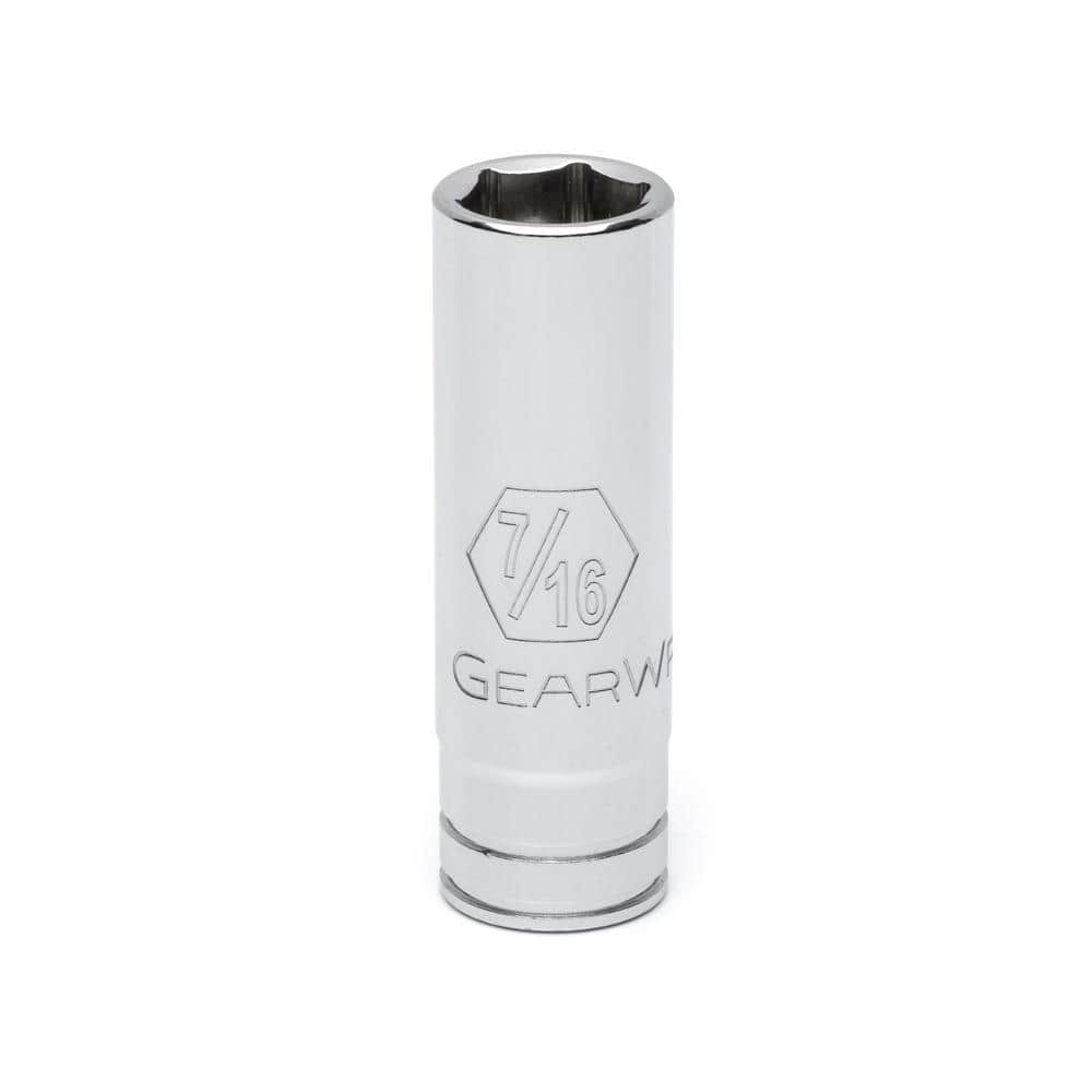 GEARWRENCH 1/4 in. Drive 6 Point SAE Deep Socket 7/16 in. 80122D - The ...