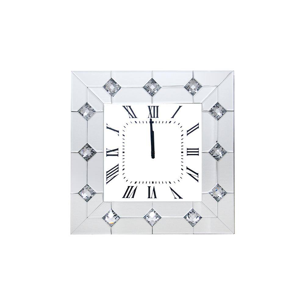 Acme Furniture Hessa White Analog Vintage Roman Numerals Wall Clock ...