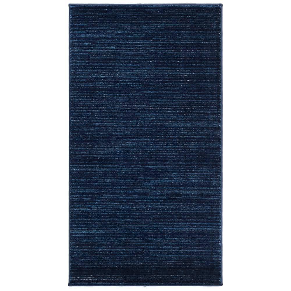 SAFAVIEH Vision Navy Doormat 2 ft. x 4 ft. Solid Area Rug VSN606N-24 ...