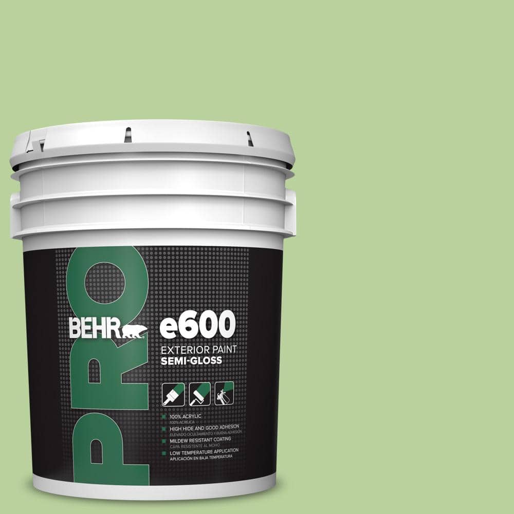 BEHR PRO 5 gal. #P380-4 Four Leaf Clover Semi-Gloss Exterior Paint ...