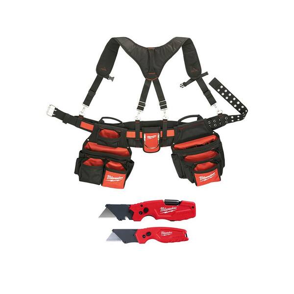 Milwaukee General Contractor Work Belt with FASTBACK 6-In-1 Folding ...