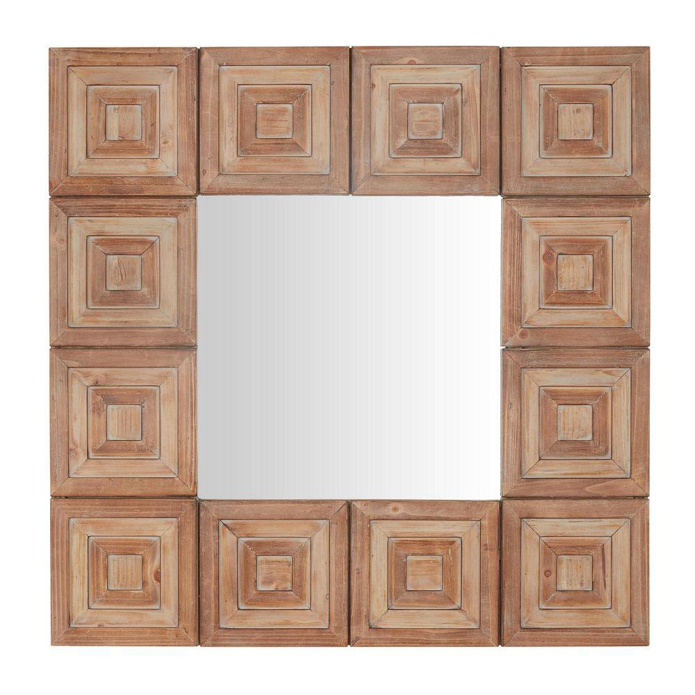 Home Decorators Collection Medium Square Brown Antiqued Art Deco Accent ...