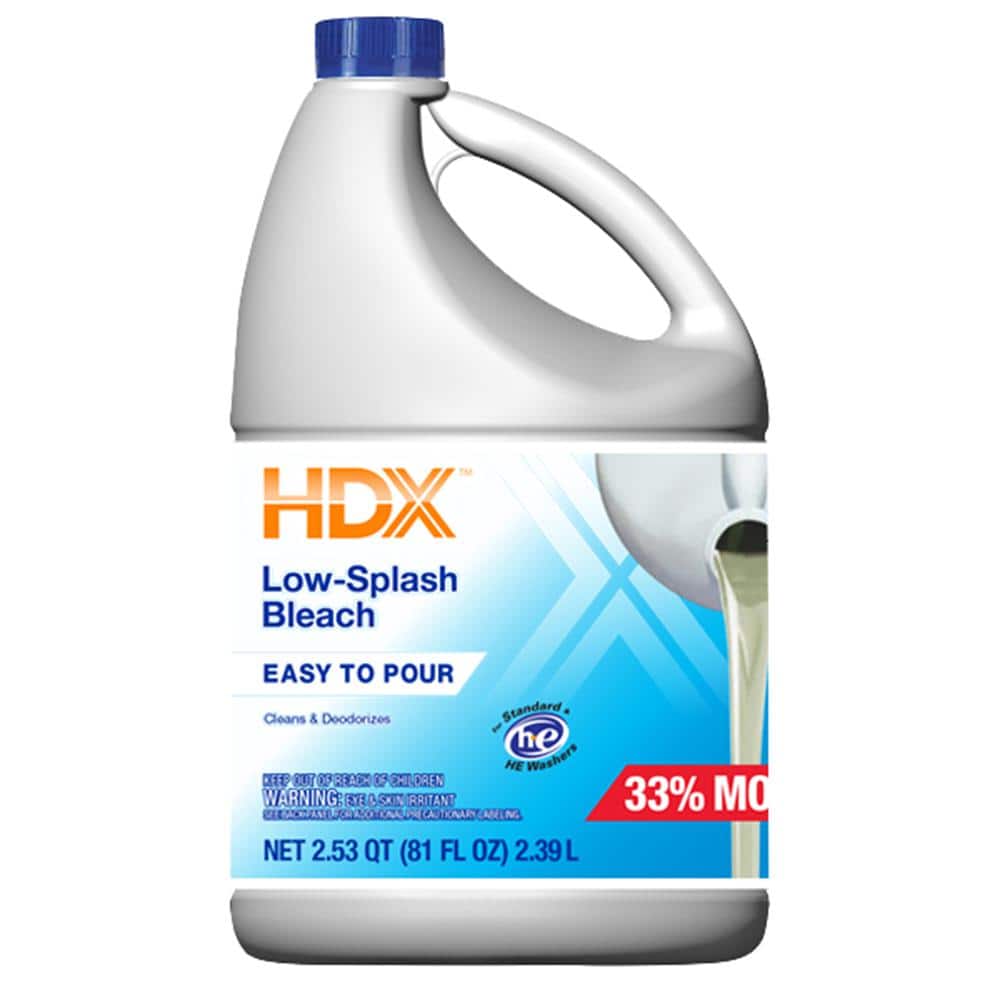 HDX Low Splash Laundry Bleach, 81 oz. HD110424 - The Home Depot