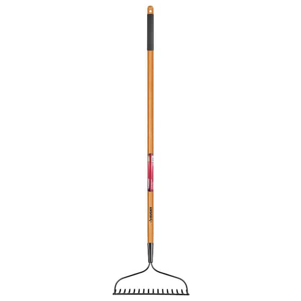 Husky 57 in. Wood Handle 16-Tine Bow Rake 77105-942 - The Home Depot