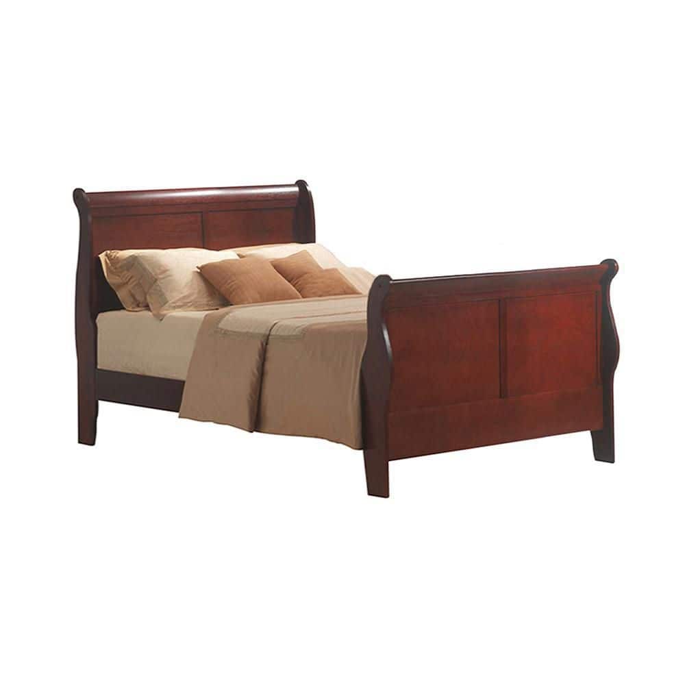 Acme Furniture Louis Philippe III Brown Wood Frame Full Platform Bed ...