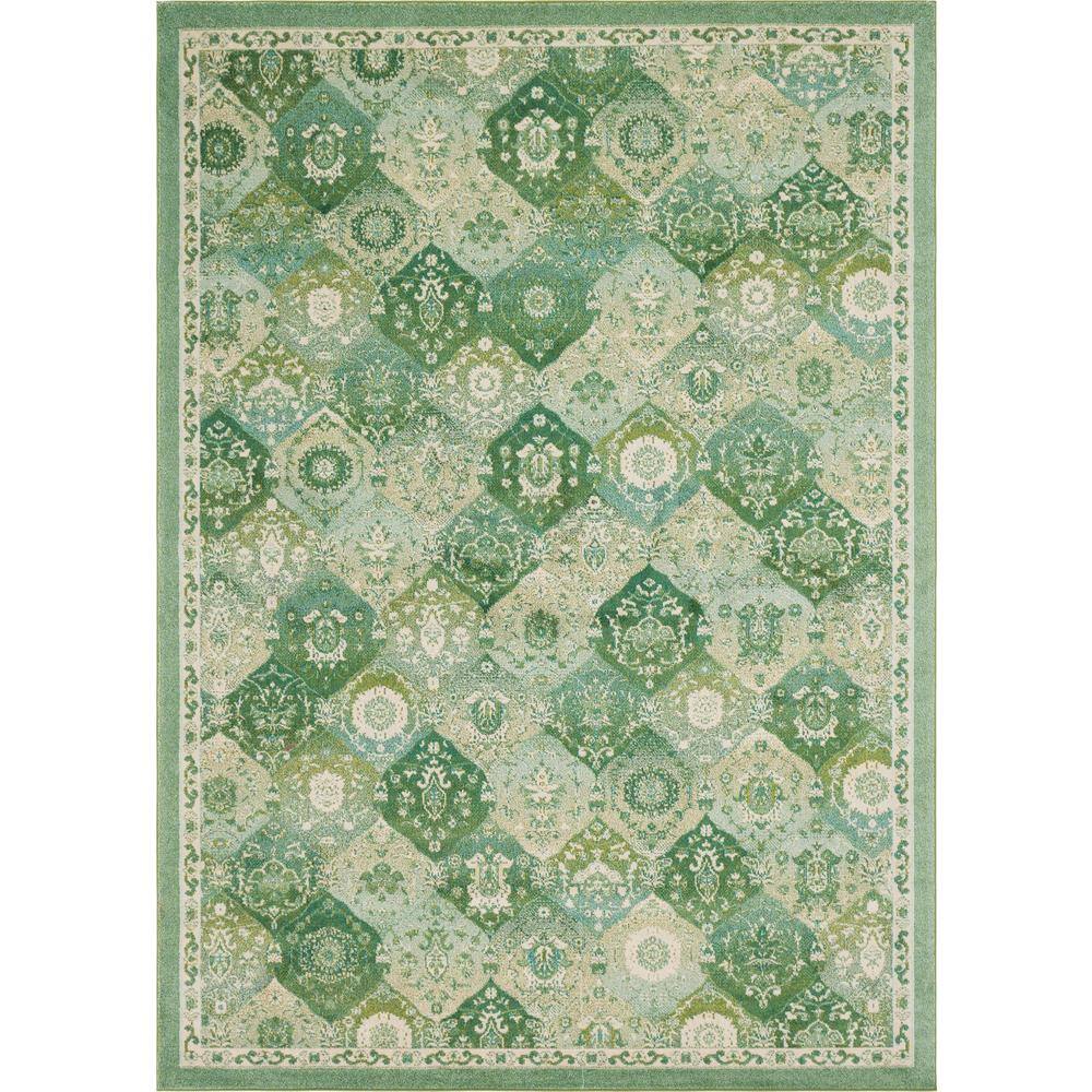 Unique Loom Penrose Blake Green 10 ft. x 14 ft. Area Rug 3143433 - The ...