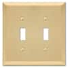 AMERELLE Metallic 2 Gang Toggle Steel Wall Plate - Satin Brass 163TTSB ...