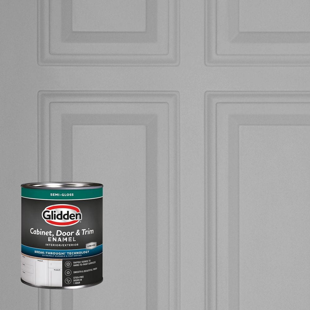 Glidden 1 qt. PPG1001-4 Flagstone Semi-Gloss Door, Trim and Cabinet ...