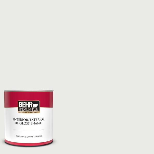 BEHR PREMIUM PLUS 1 qt. Designer Collection #DC-002 Statement White Hi ...