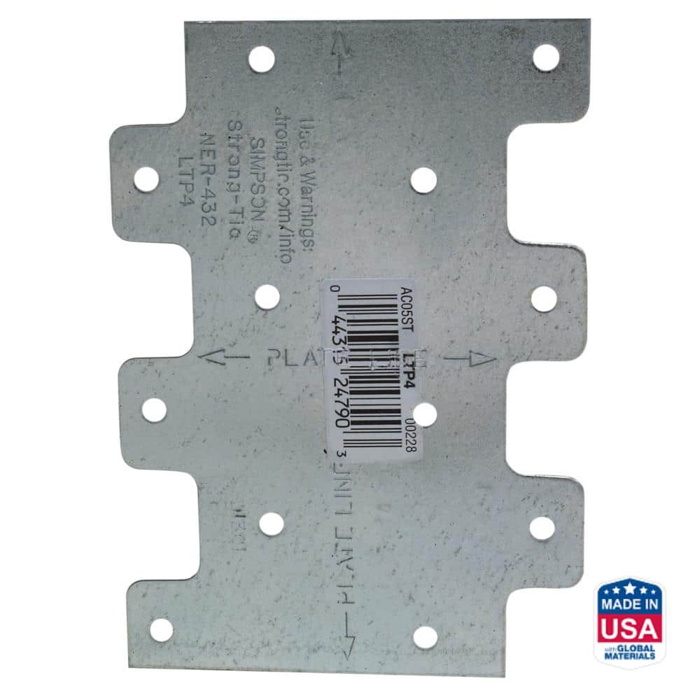 Simpson Strong-Tie LTP 3 in. x 4-1/4 in. Galvanized Lateral Tie Plate ...
