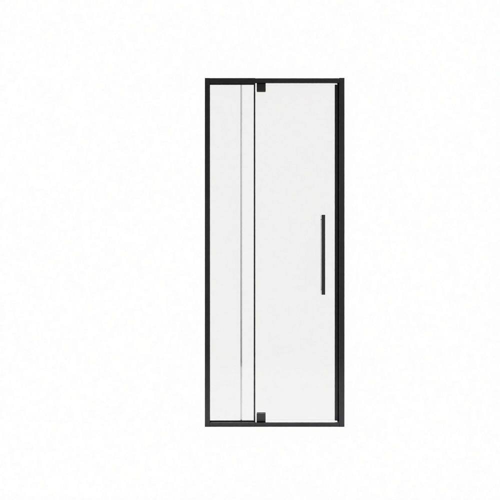 LIVACA 32 in.-36 in. W x 72 in. H Semi-Frameless Pivot Shower Door in ...