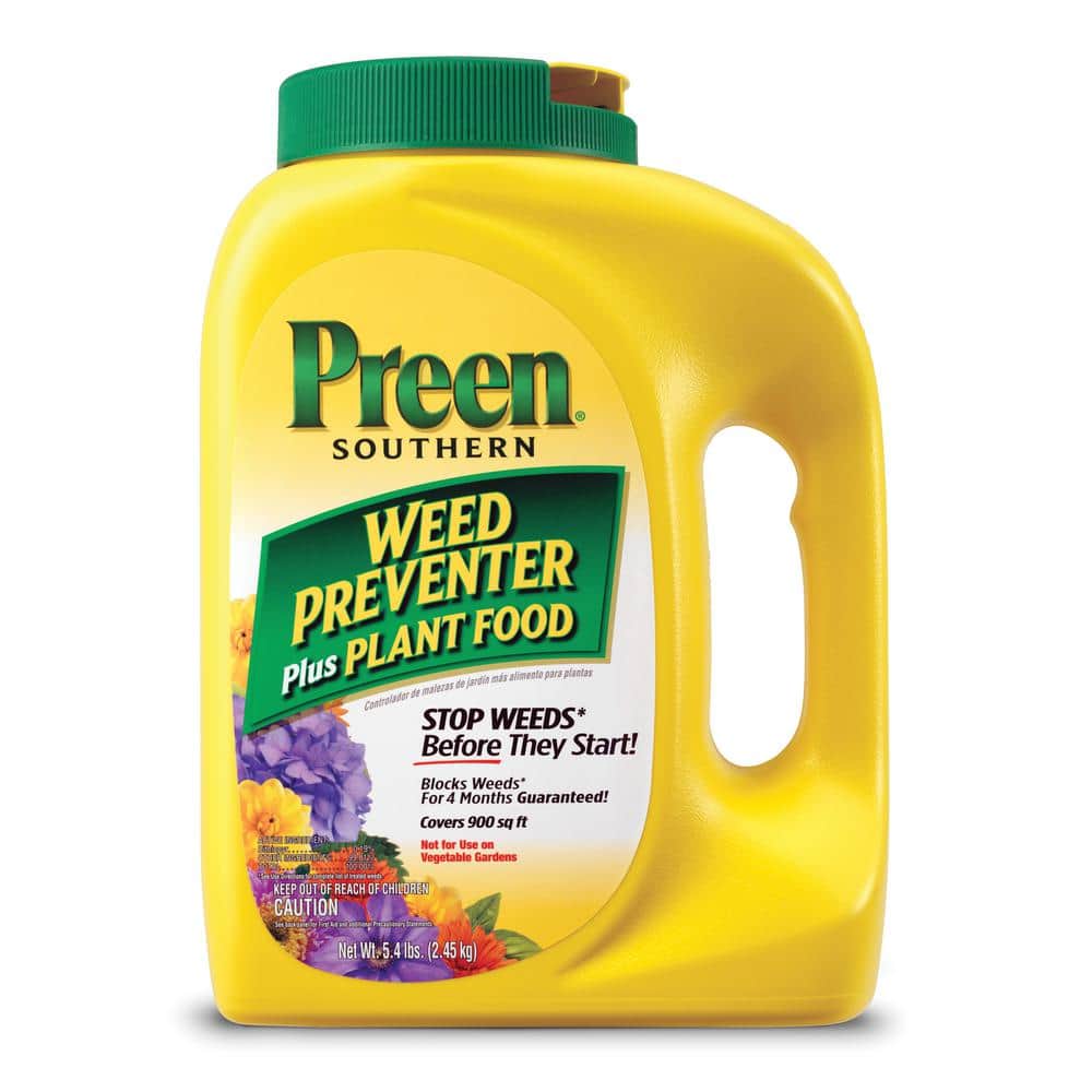 Preen 5.4 lbs. Granular Ready-to-Use Southern Weed Preventer and Plant ...