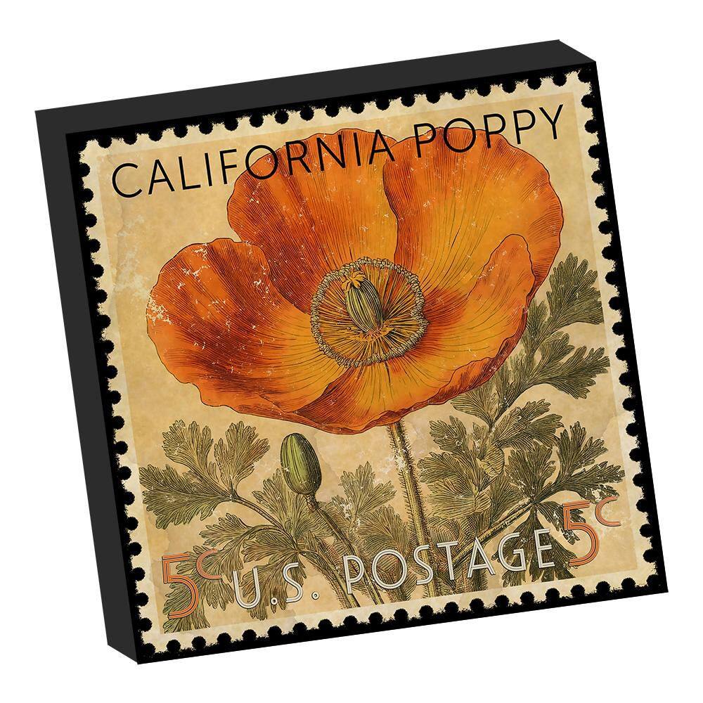 California State Flower Poppy Postage Stamp by Grotto Studios 1-Piece ...