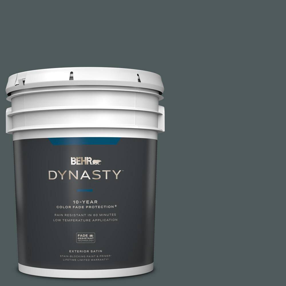 BEHR DYNASTY 5 gal. #N440-7 Midnight in NY Satin Enamel Exterior Stain ...