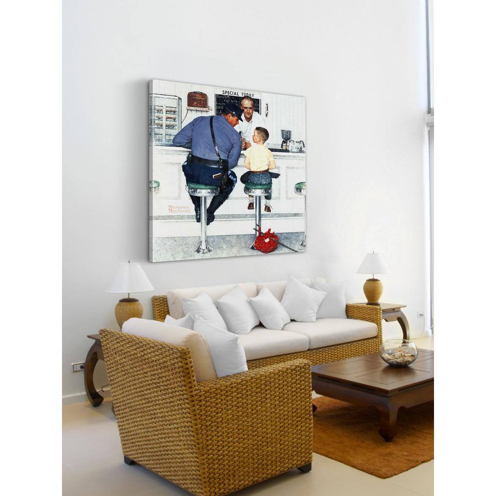 MARMONT HILL INC 18 in. H x 18 in. W "Runaway" by Norman Rockwell ...