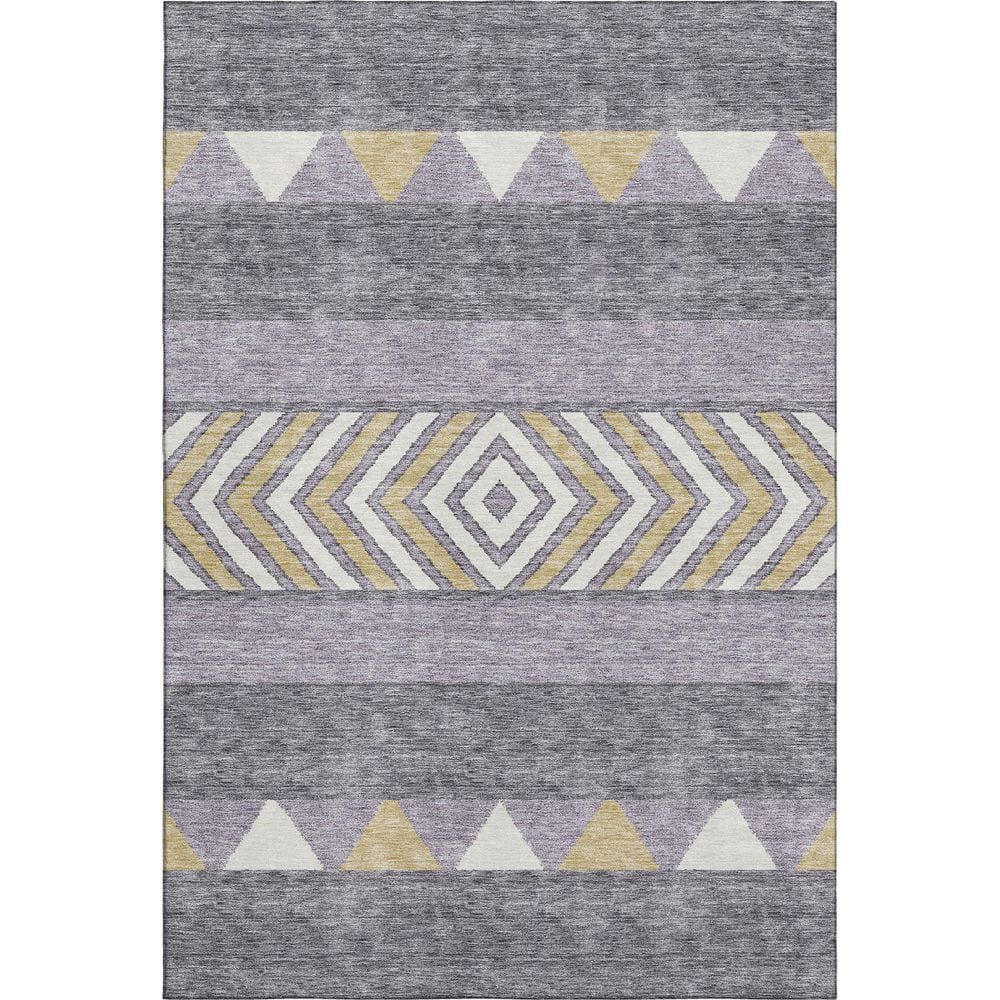 Addison Rugs Mayfield Premium Machine Washable Abstract AMF965 Lavender ...