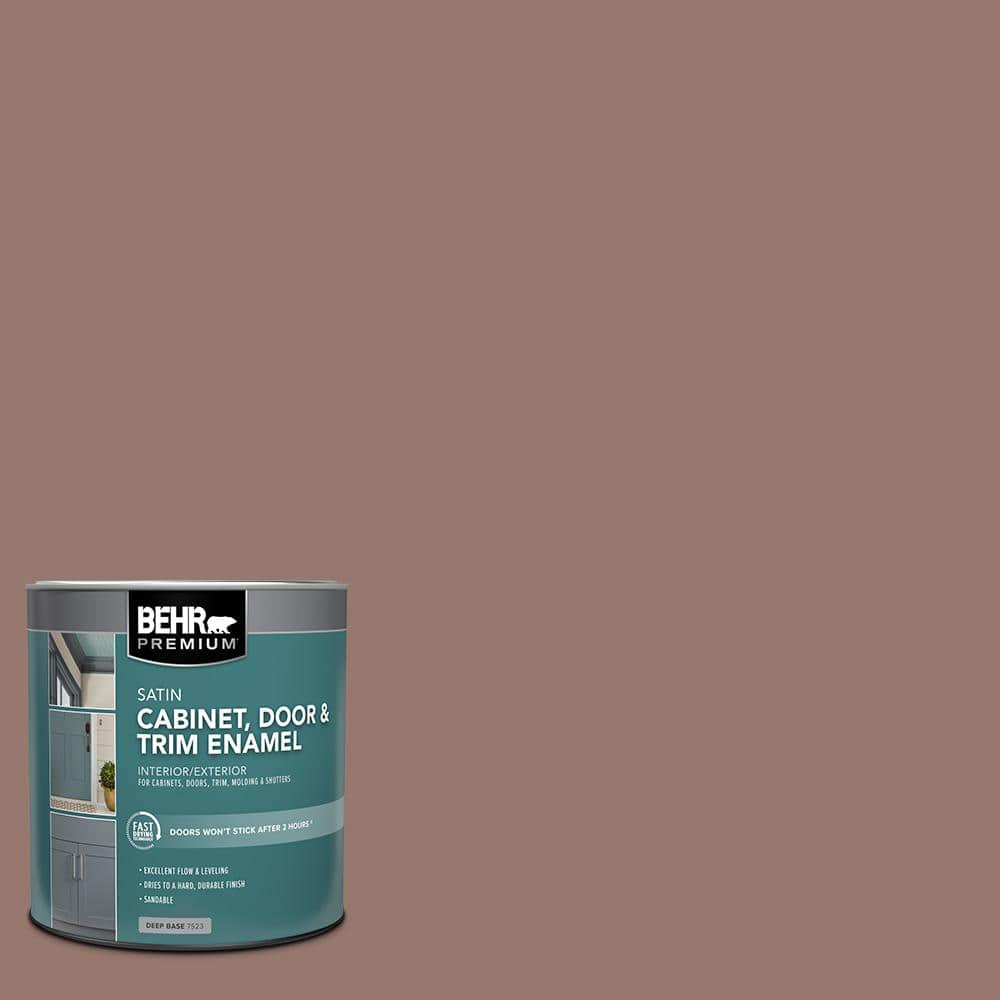 BEHR PREMIUM 1 qt. #N160-5 Chocolate Delight Satin Enamel Interior ...